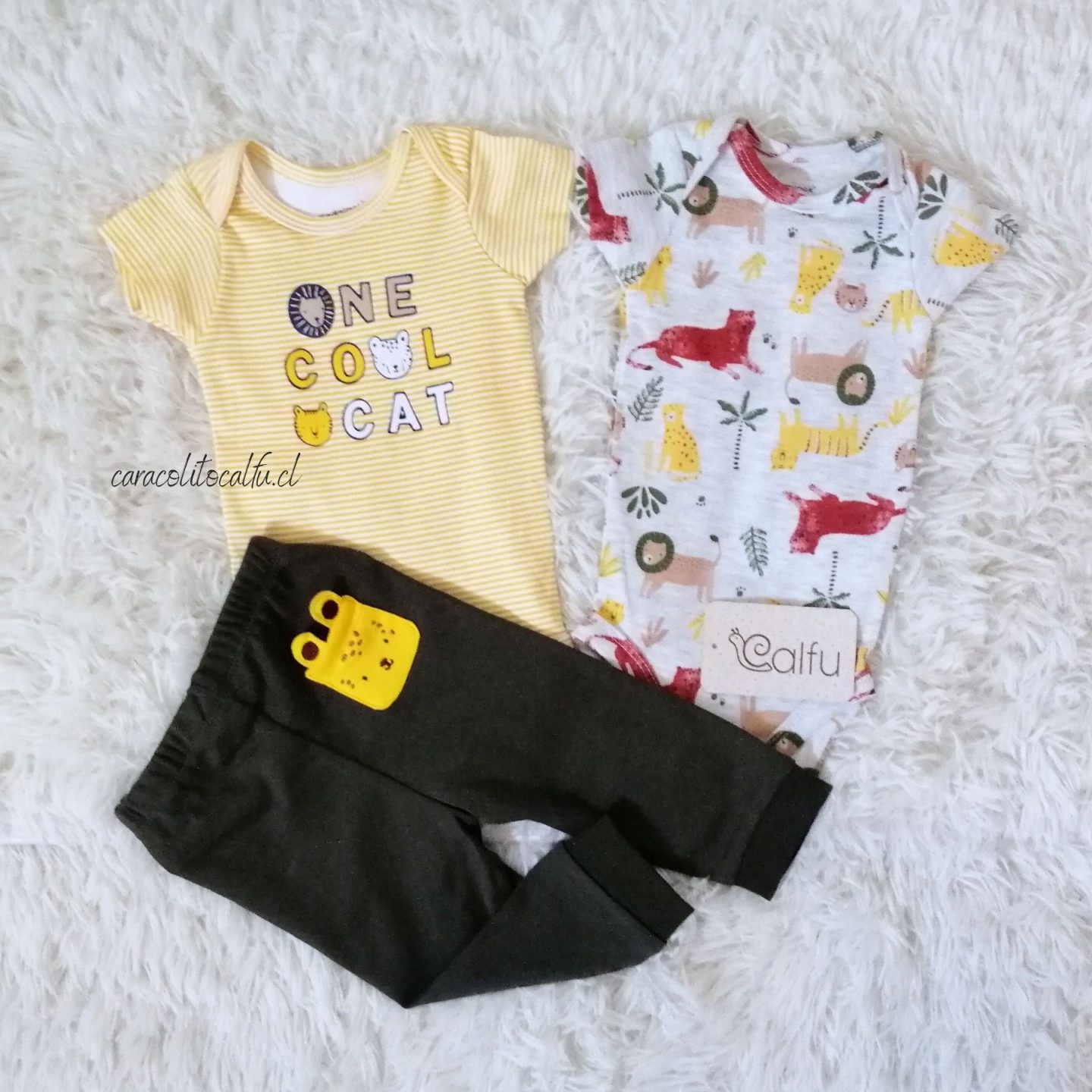 Conjunto Verano 3 Piezas (León) | Caracolito Calfu